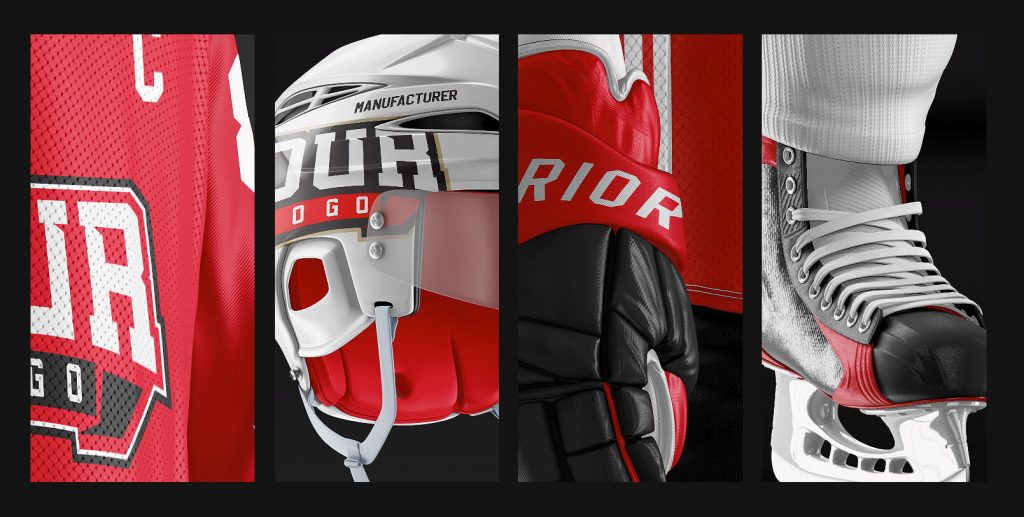 Realistic Hockey Uniform Mockup from SportsTemplates | SportsDesign.co
